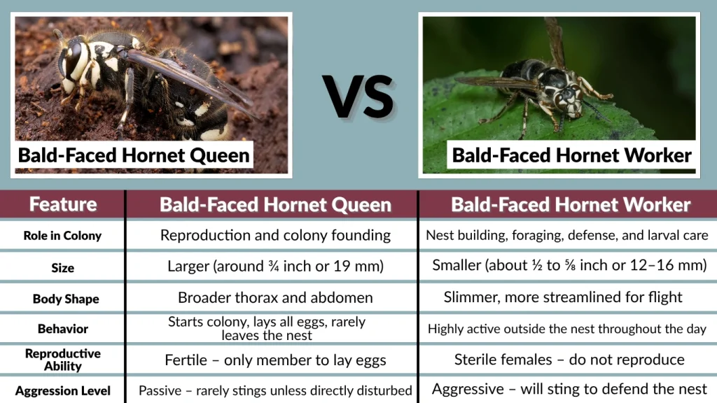 Bald Faced Hornet Queen Identification Nesting Lifespan