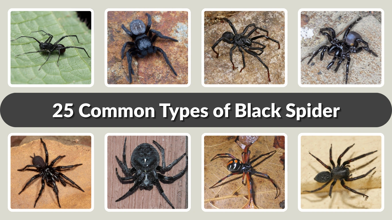 25 Common Types of Black Spider: Identification with Picture